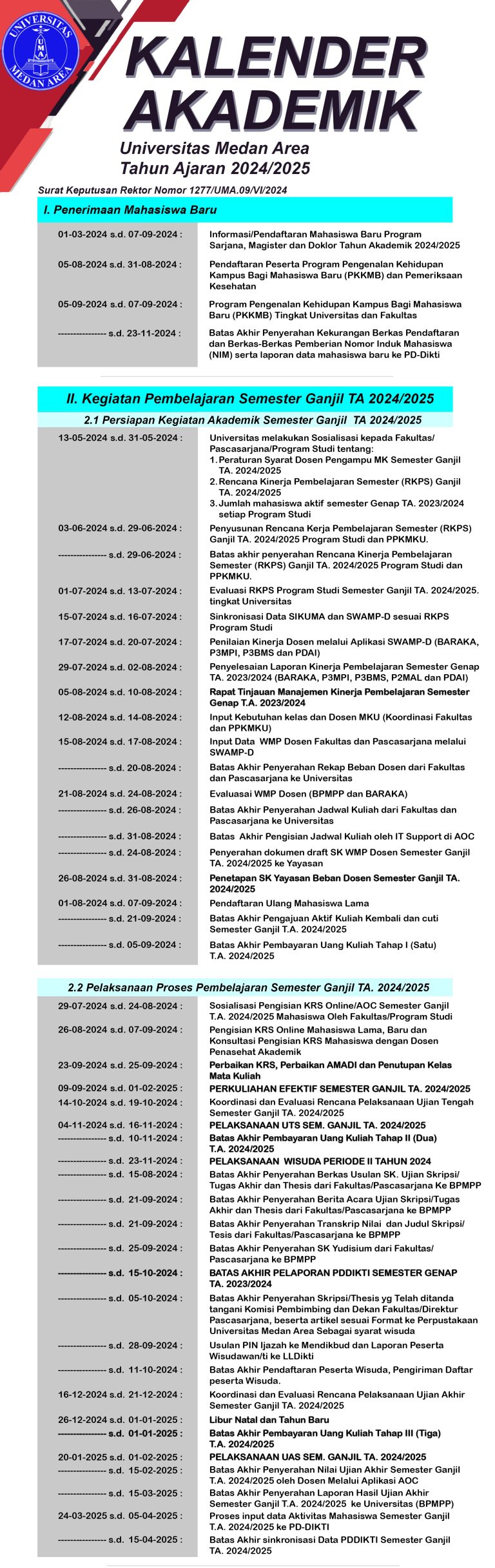KALENDER AKADEMIK | Program Studi Teknik Sipil UMA - Jurusan Teknik ...